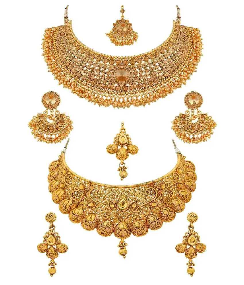 Buy Sukkhi Alloy Golden Traditional Necklace set Combo Choker Online at Best Price in India Snapdeal